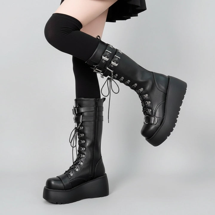 Platform Wedges Goth Boots – Pastel Kitten