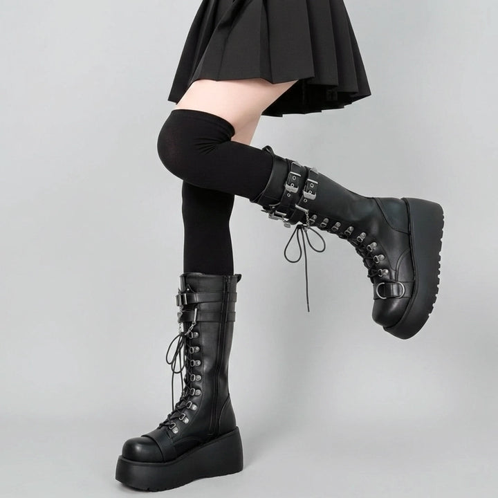 Platform Wedges Goth Boots – Pastel Kitten