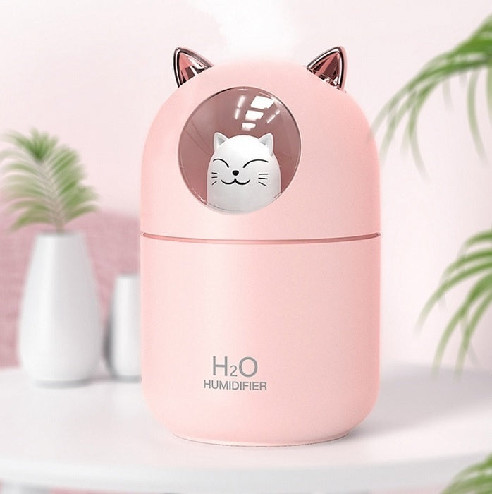 Cute Neko Portable Humidifier & Night Light - Pastel Kitten