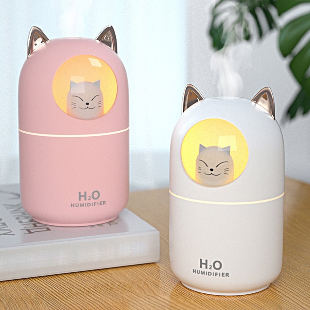 Cute Neko Portable Humidifier & Night Light - Pastel Kitten