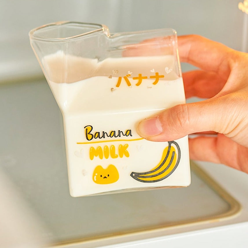 Milk Box Glass Cup - Pastel Kitten