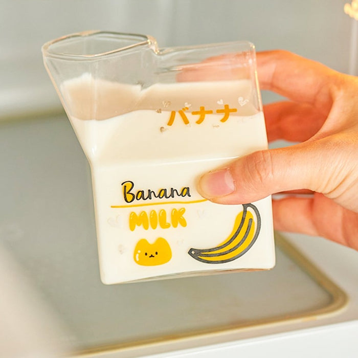 Milk Box Glass Cup - Pastel Kitten