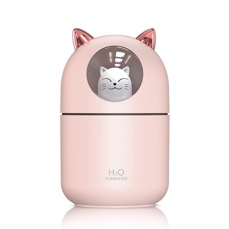 Cute Neko Portable Humidifier & Night Light - Pastel Kitten