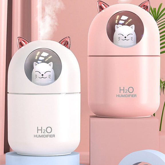 Cute Neko Portable Humidifier & Night Light - Pastel Kitten