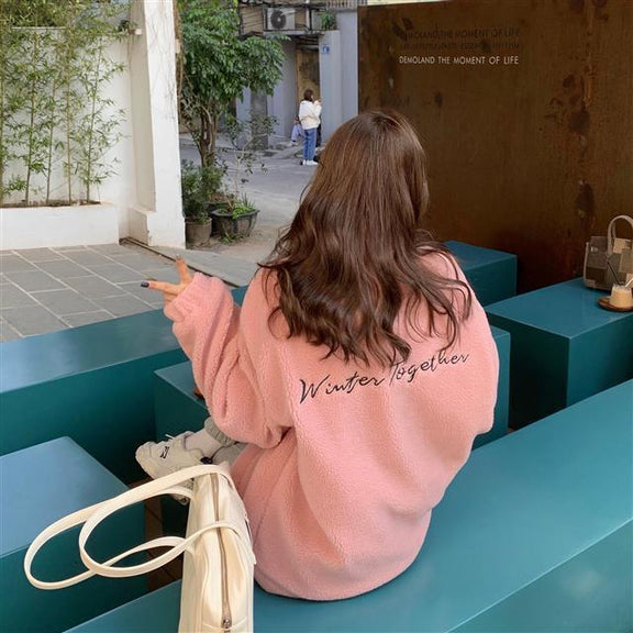 Kawaii Winter Zipper Coat - Pastel Kitten