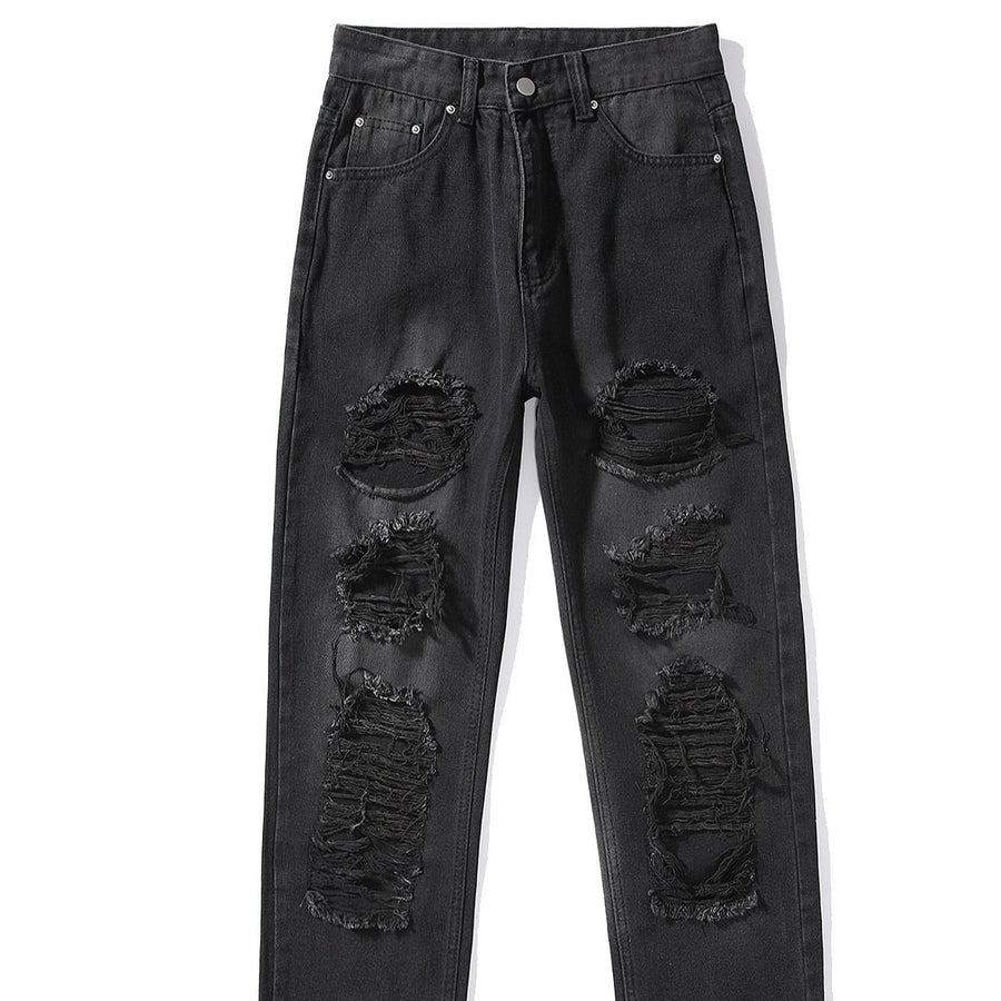 Grunge Ripped Vintage Jeans - Pastel Kitten