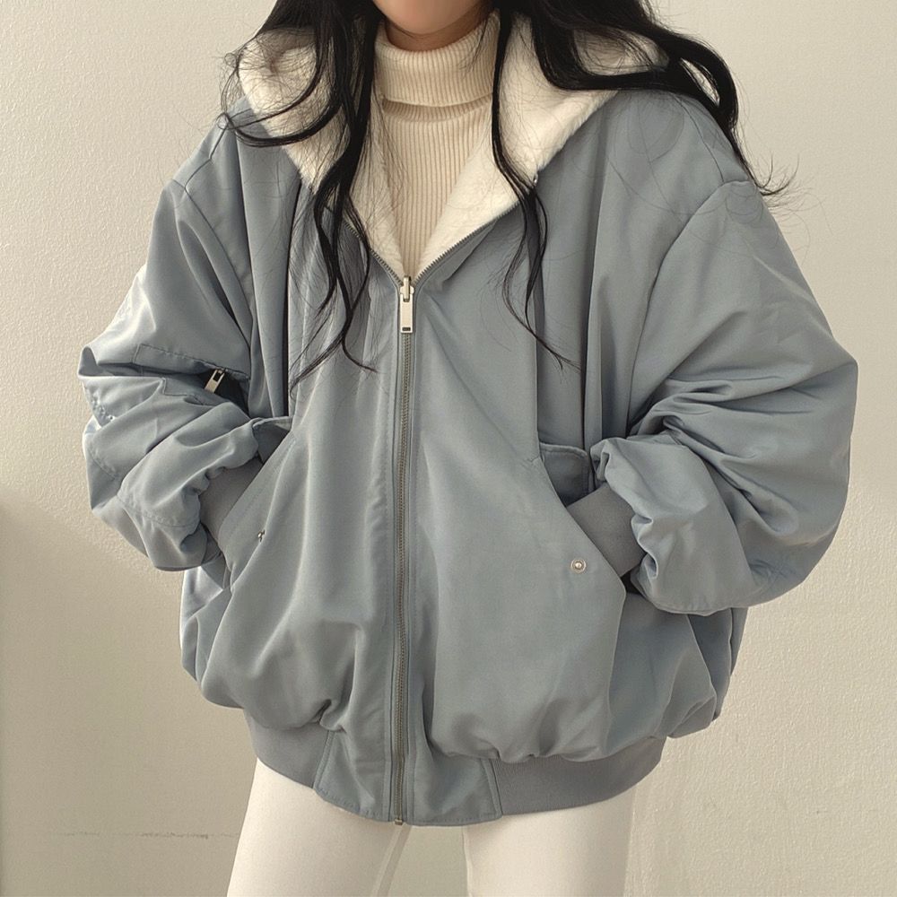 Korean Winter Double-sided Jacket - Pastel Kitten