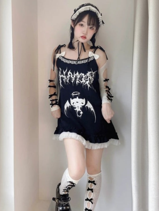Y2k Gothic Punk Dress - Pastel Kitten