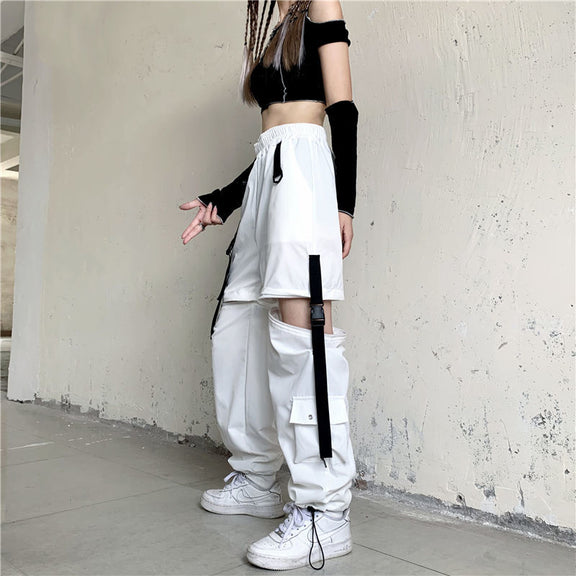 Techwear Harajuku Style Pants - Pastel Kitten